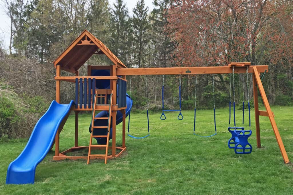 6x6 Challenger Wood Playset for Sale | Amish Direct Playsets