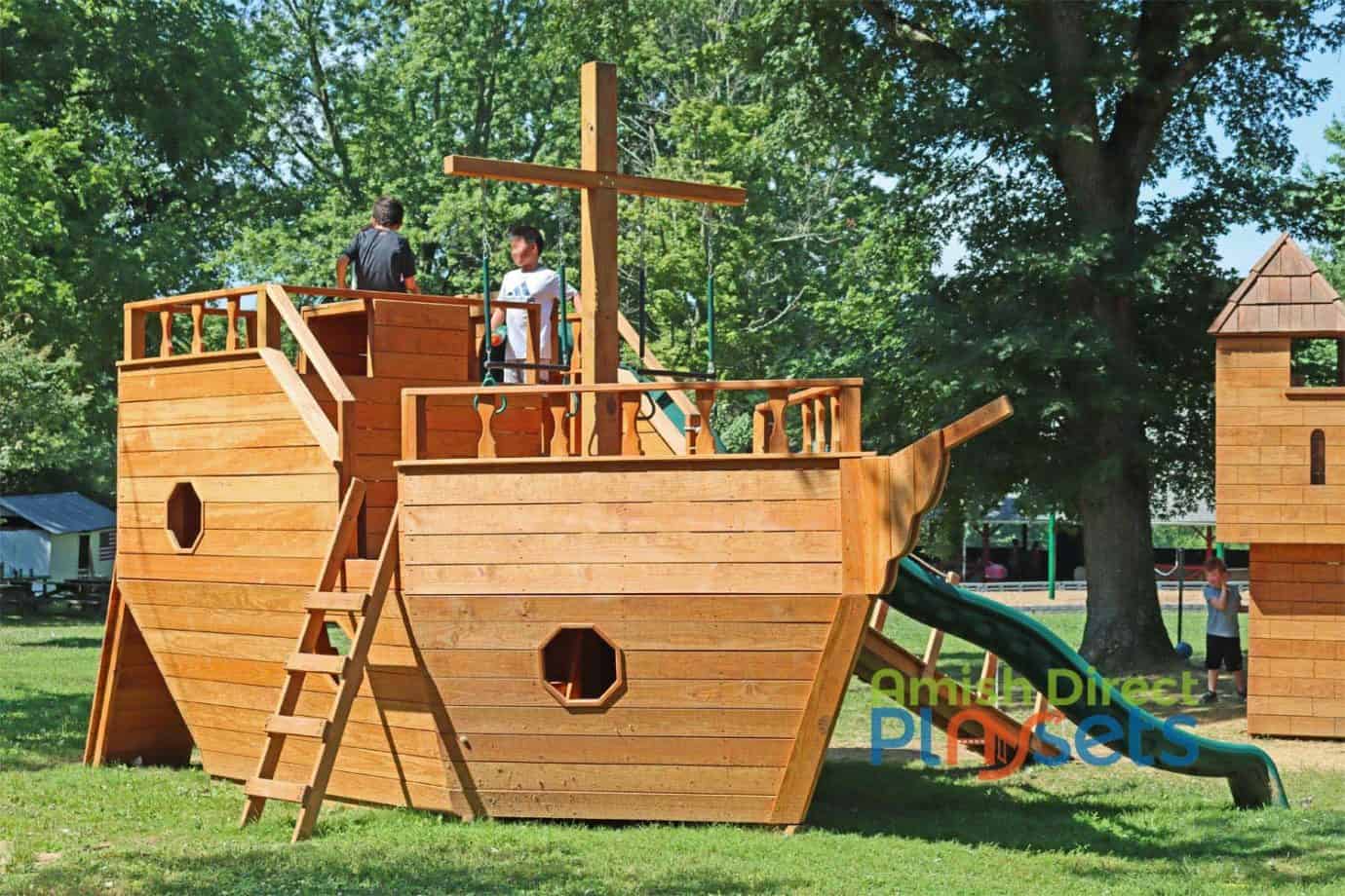Medium Wood Boat Playset For Sale | Amish Direct Playsets