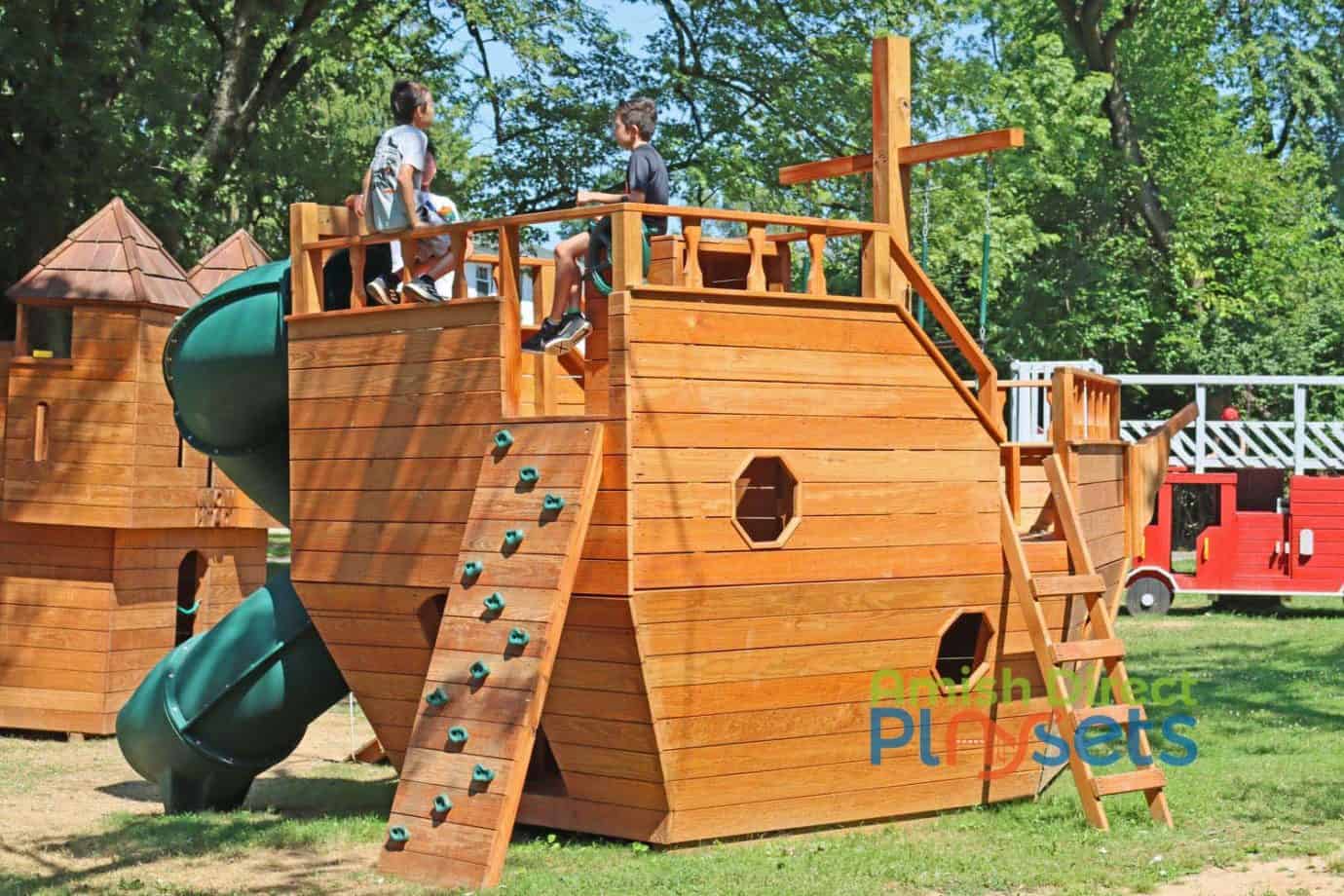 Medium Wood Boat Playset For Sale | Amish Direct Playsets