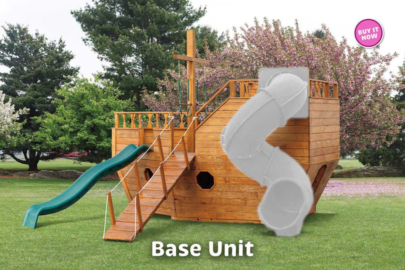 Medium Wood Boat Playset For Sale | Amish Direct Playsets