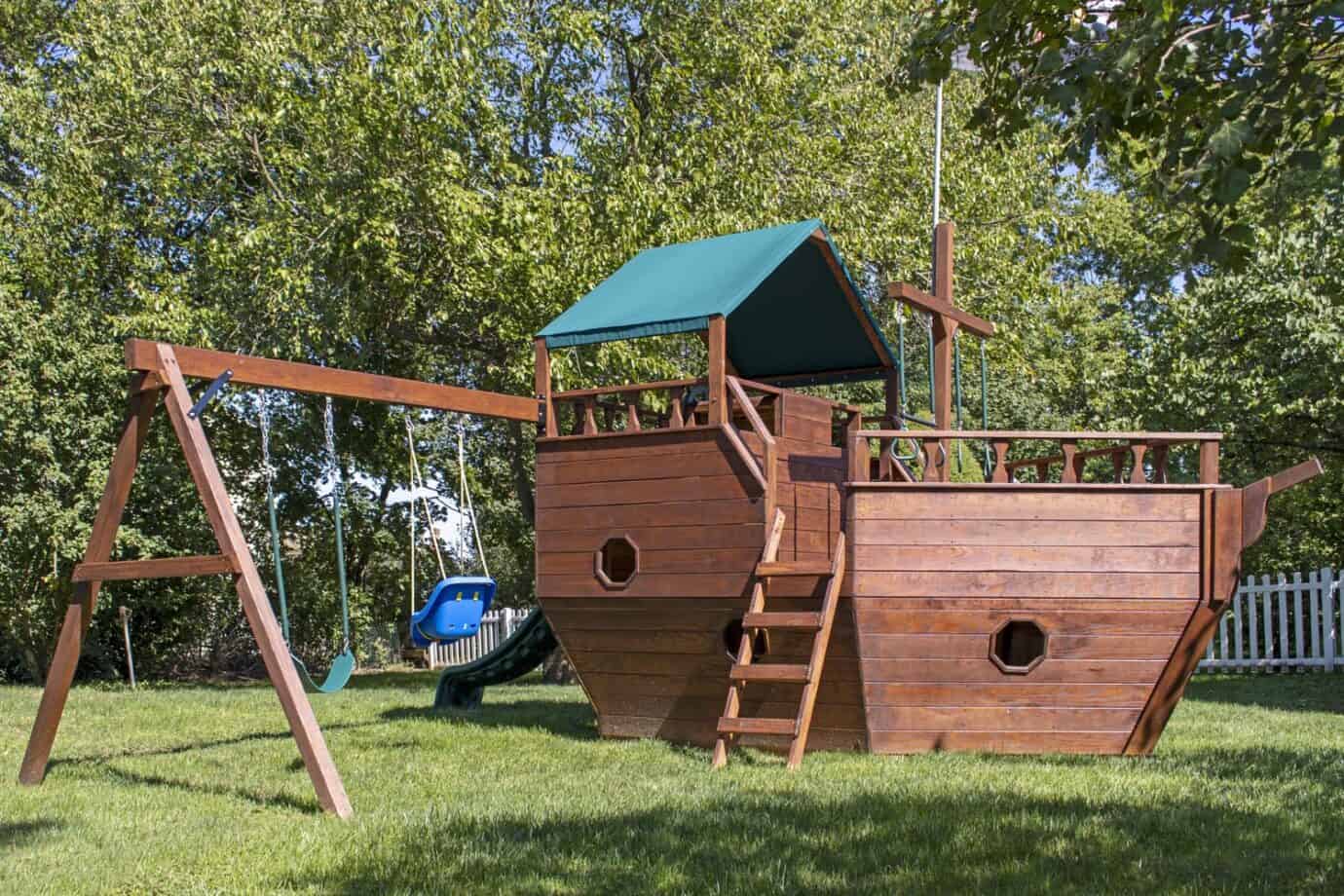 Wood Small Boat Playset For Sale | Amish Direct Playsets
