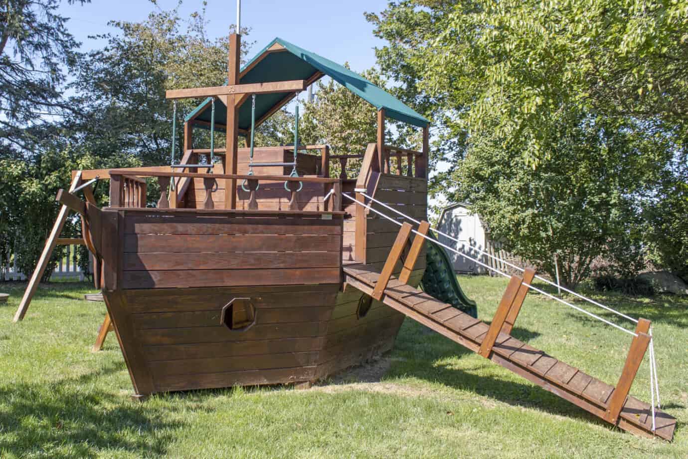 Wood Small Boat Playset For Sale | Amish Direct Playsets