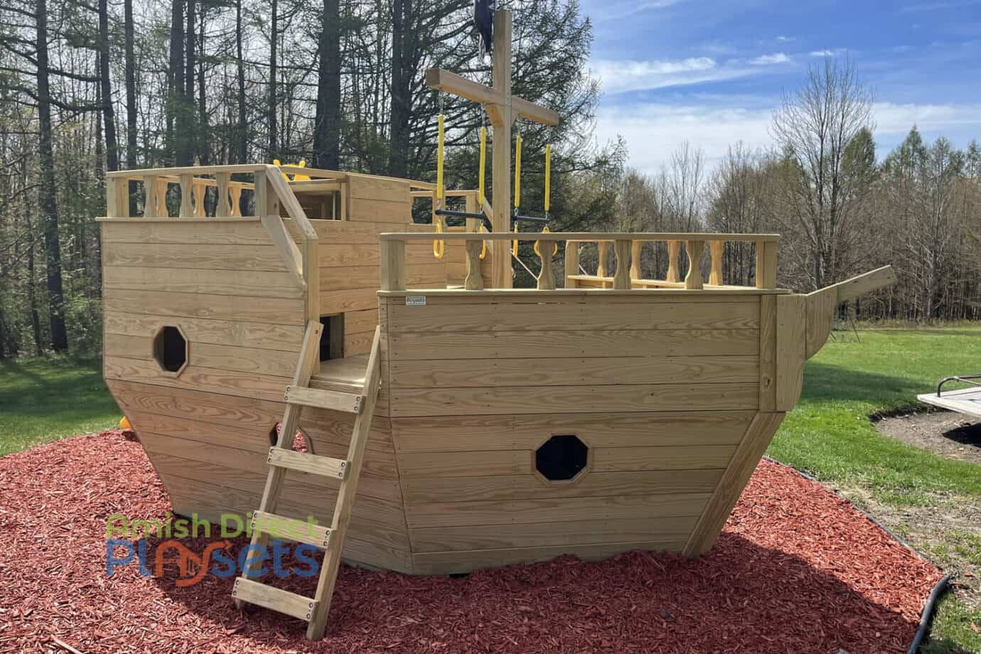 Wood Small Boat Playset For Sale | Amish Direct Playsets
