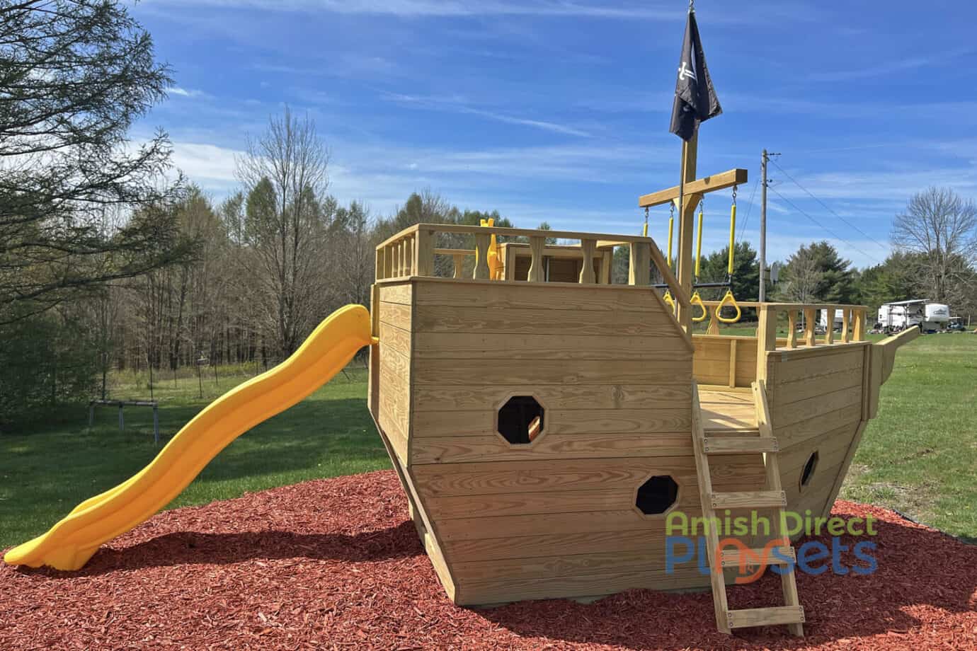 Wood Small Boat Playset For Sale | Amish Direct Playsets