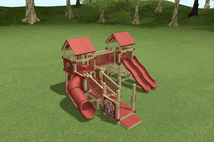 Jenna's Jungle Gym Commercial Playground for Sale | Amish Direct Playsets
