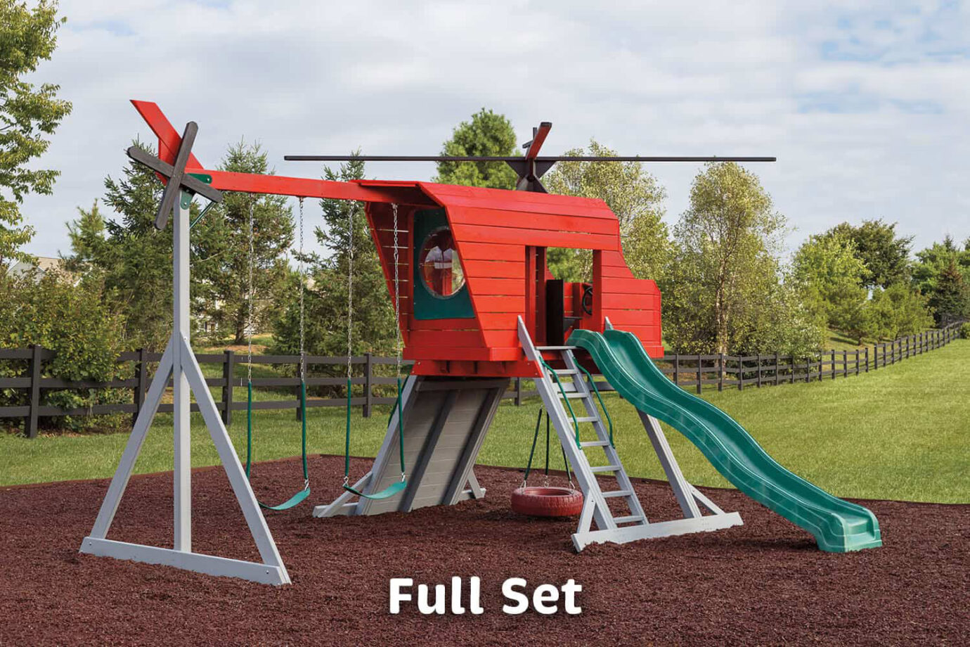 Wooden Helicopter Playset For Sale | Amish Direct Playsets