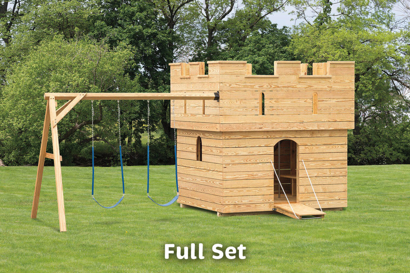 Wood Medium Castle Playset for Sale | Amish Direct Playsets