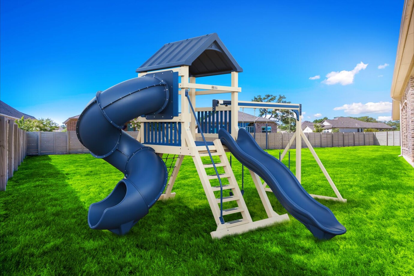 Climber 55 Turbo Deluxe Vinyl Playset for Sale | Amish Direct Playsets
